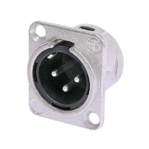 Neutrik 3 Pin Nickel Chassis XLRM -D Size NC3MD-L-1 - Cable Factory